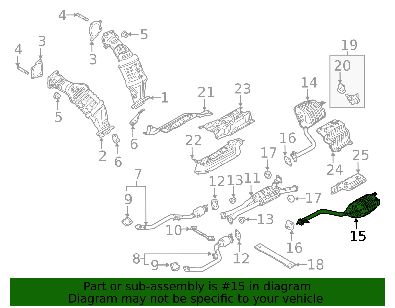 28710-G9900 - Rear Muffler 2022-2025 Genesis G70 | AutoNation Parts