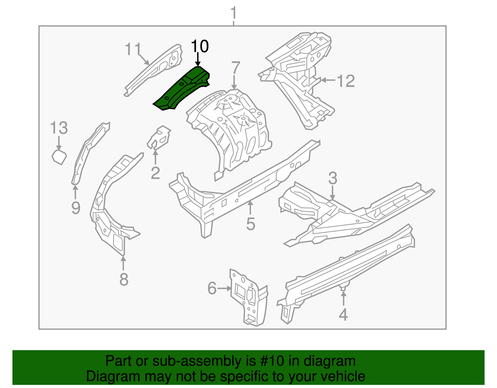 Hyundai - 64461-B1000 - Upper Panel - 2015-2020 Hyundai | OEM Hyundai ...