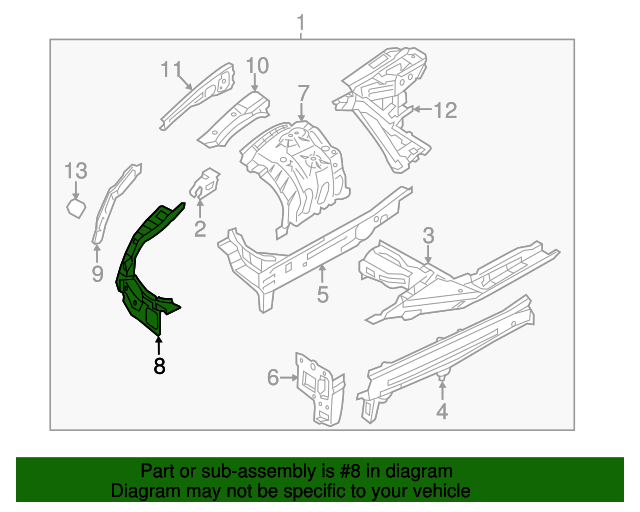 2015-2017 Hyundai Upper Extension 64547-B1000 | OEM Parts Online