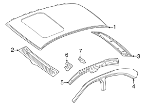 213-630-19-02 - Roof Rail 2017-2023 Mercedes-Benz | Mercedes-Benz USA Parts