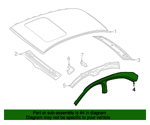 213-630-19-02 - Roof Rail 2017-2023 Mercedes-Benz | Mercedes-Benz USA Parts