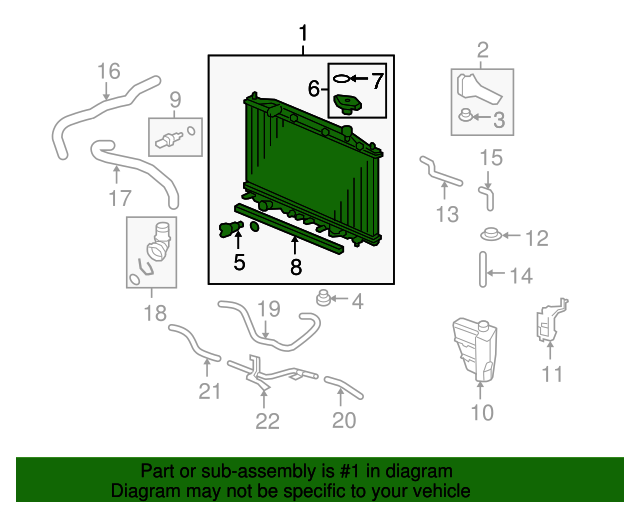 19010 R40 A62 Radiator Toyo 2011 2012 Honda Accord Honda Parts Online