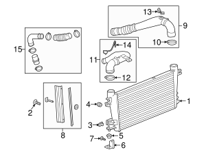 84343023 - Charge Air Cooler Outlet Air Hose 2017-2022 GM | Group 1 ...