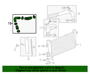 2017-2022 GM Charge Air Cooler Inlet Air Hose 86793099 GM ...