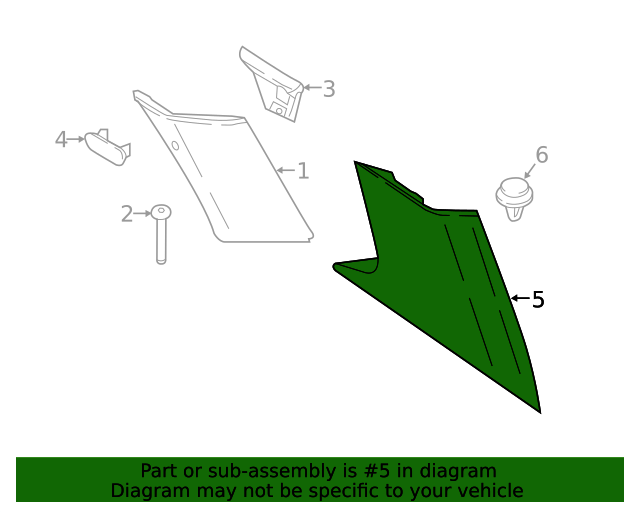 Genuine BMW 51-43-7-449-409 | Quarter Pillar Trim | FREE Shipping on ...