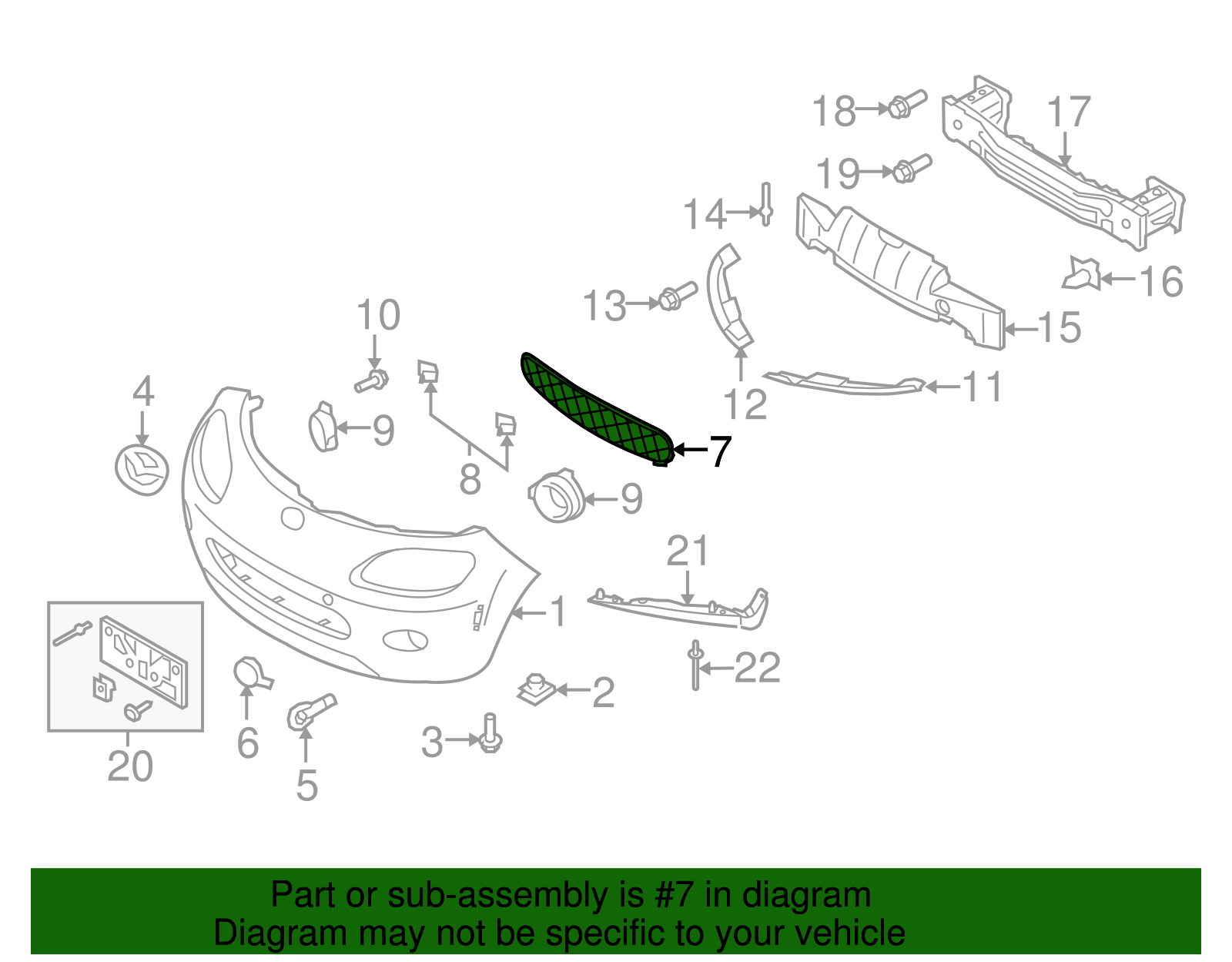 2006-2008 Mazda MX-5 Miata Grille N156-50-1T0C | Mazda-Parts