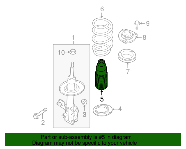54050-JM00B - Strut Bumper 2013-2015 Nissan | Nissan Parts ...