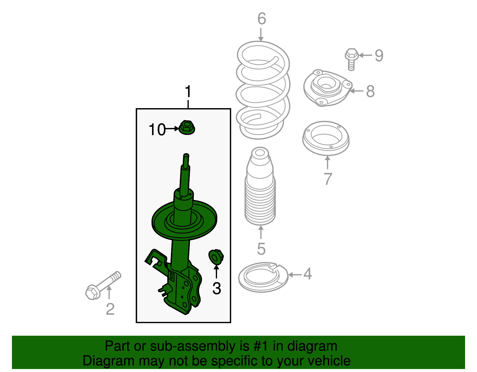 2008-2012 Nissan Rogue Strut E4302-JM00A | Bill Kay Nissan Parts