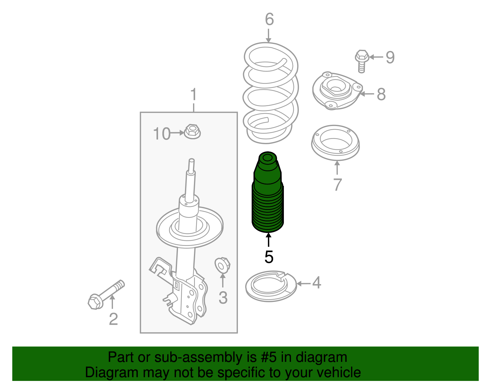 2008-2012 Nissan Rogue Strut Bumper 54050-JD00A | Bill Kay Nissan Parts