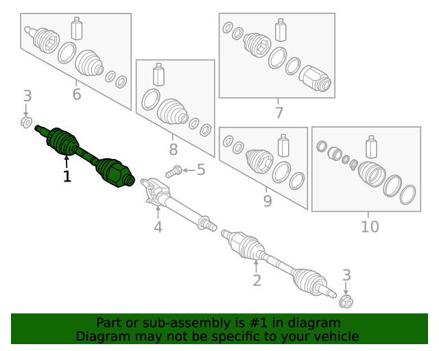 49501-S9450 - Axle Assembly 2020-2022 Kia Telluride | Kia.Parts Store