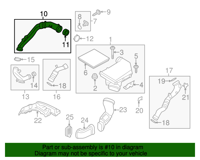 13717583714 - 2011-2017 BMW Air Duct (13-71-7-583-714) | BMW of South ...