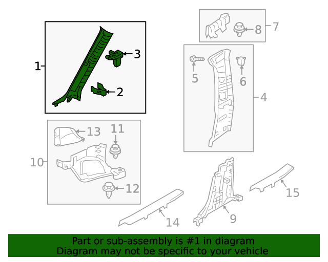 2019-2020 Mazda 3 Windshield Pillar Trim - Driver's Side (LH) BCKD-68 ...