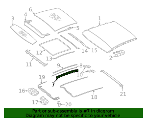 205-780-31-00 - Sunroof Slide 2017-2023 Mercedes-Benz | AutoNationParts.com