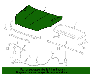 2017-2022 Buick Encore Hood 42553686 GM | GMPartsDirect.com