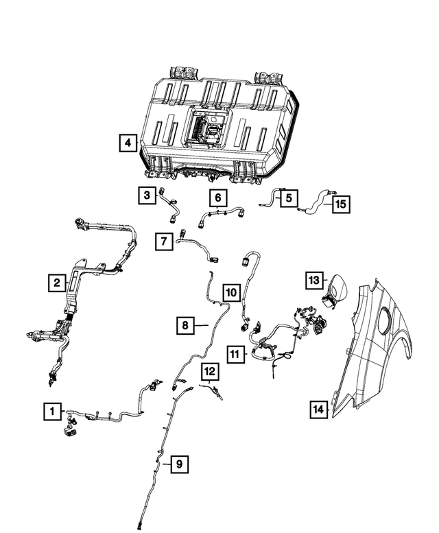 2022-2023 Chrysler Charge Port To On Board Charger Wiring 68585419AA ...