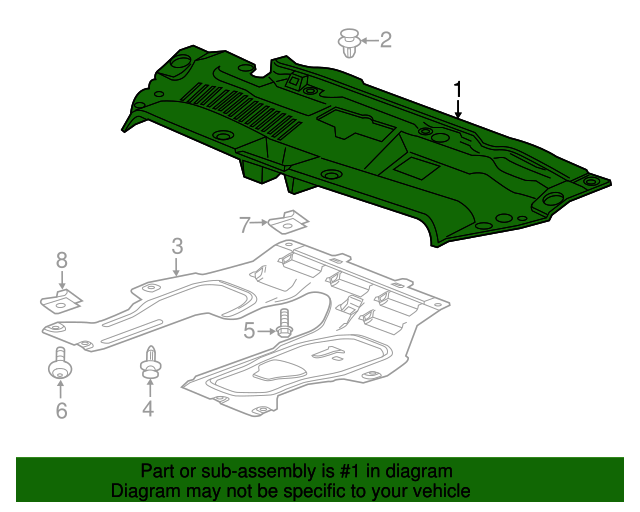 42775588 - Front Compartment Front Sight Shield 2017-2022 Chevrolet ...