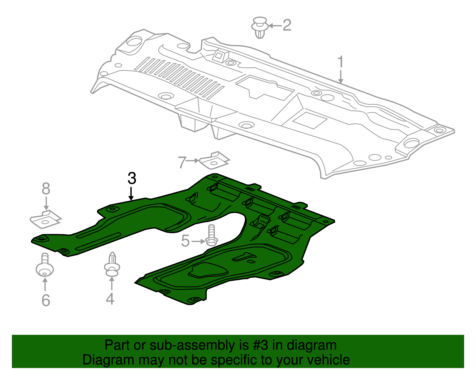 2013-2022 GM Engine Compartment Front Center Insulator 42452292 GM ...