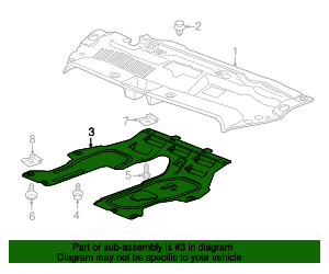 2015-2016 Chevrolet Trax Underbody Front Air Deflector 42371767 ...