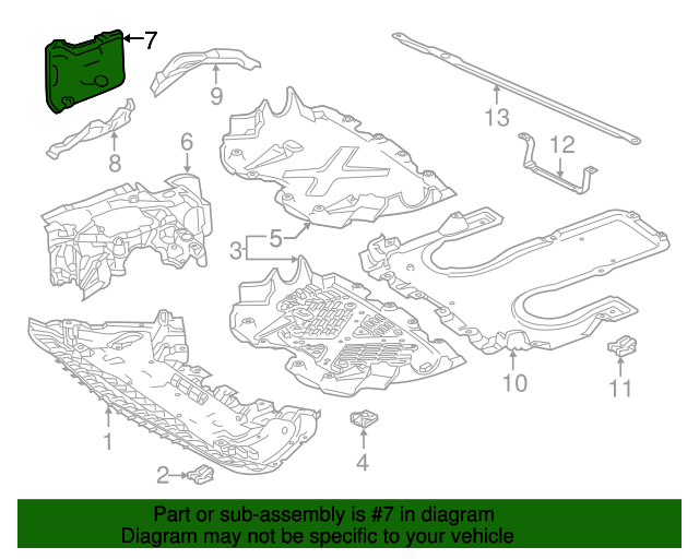 222-524-02-96-64 - Air Baffle 2014-2017 Mercedes-Benz | Mercedes-Benz ...