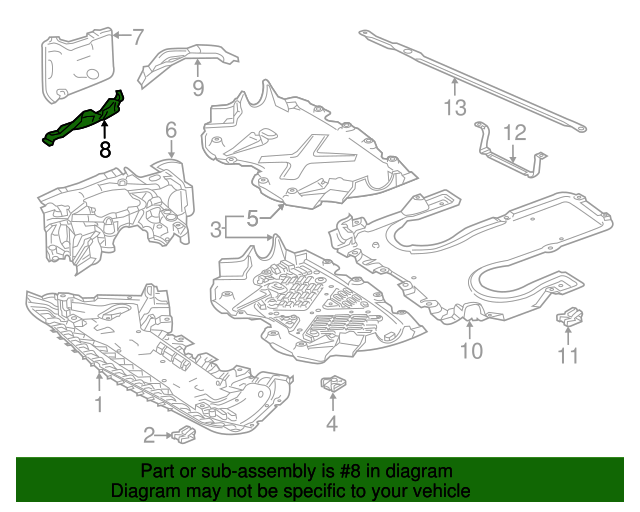 2014-2017 Mercedes-Benz Radiator Support Baffle 222-524-01-96 ...