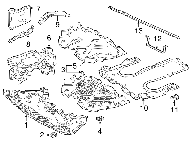 222-524-30-00 - Side Shield 2014-2021 Mercedes-Benz | Mercedes-Benz USA ...