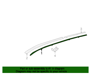 204-690-54-62-9040 - Roof Molding 2010-2015 Mercedes-Benz | Mercedes ...