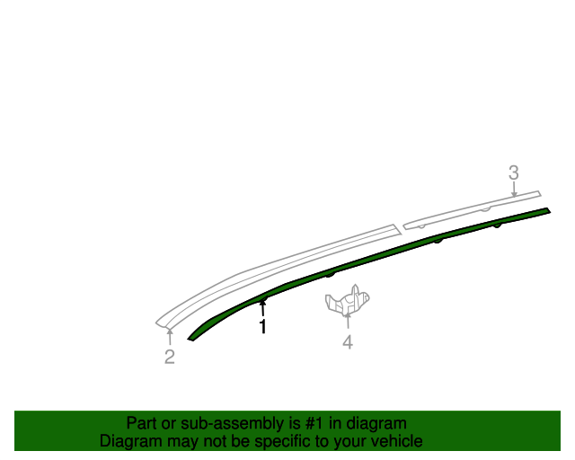 204-690-54-62-9040 - Roof Molding 2010-2015 Mercedes-Benz | Mercedes ...