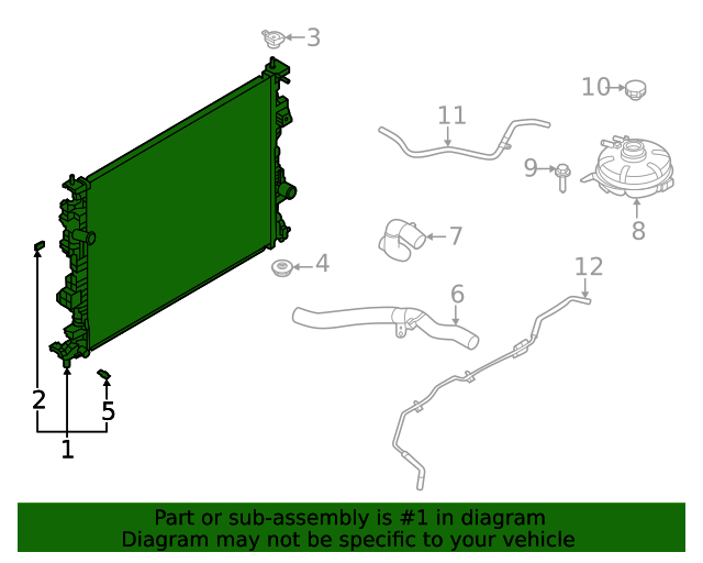2020-2022 Ford Escape Radiator LX6Z-8005-M | Group 1 Auto Parts