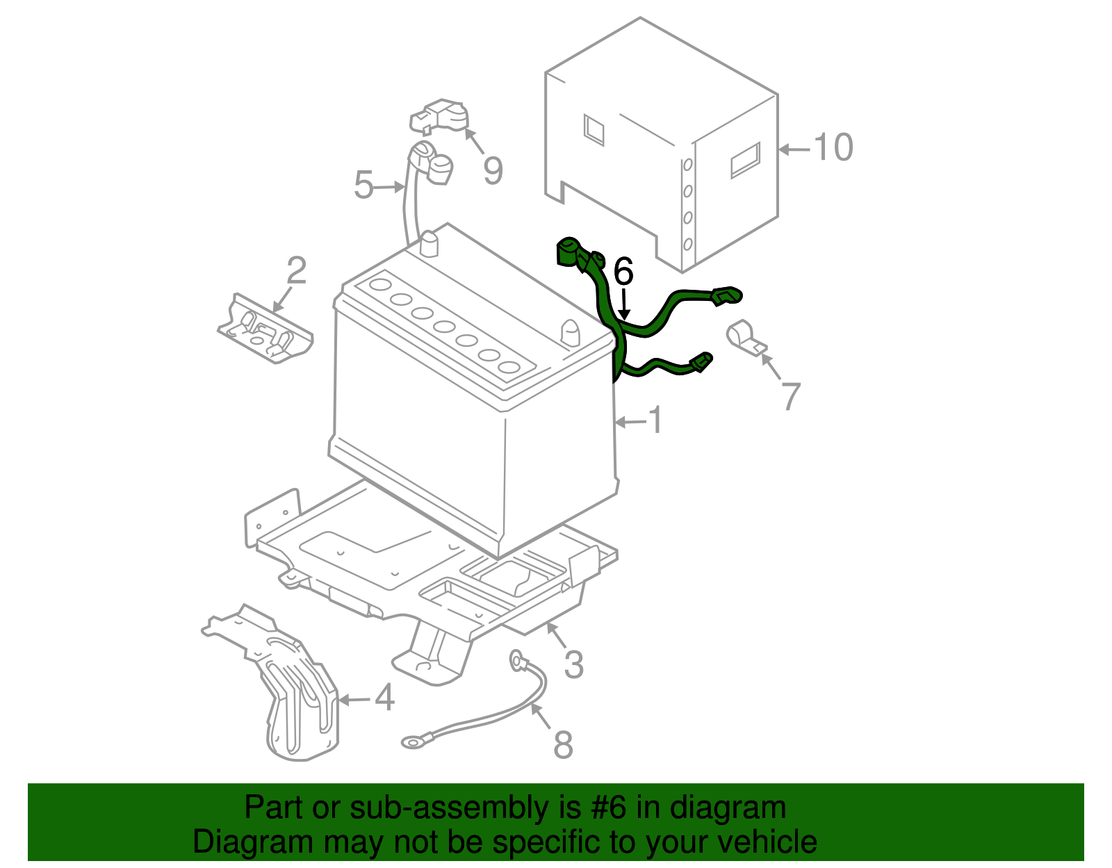 2003-2006 Hyundai Tiburon Positive Cable 37200-2C060 | QuirkParts