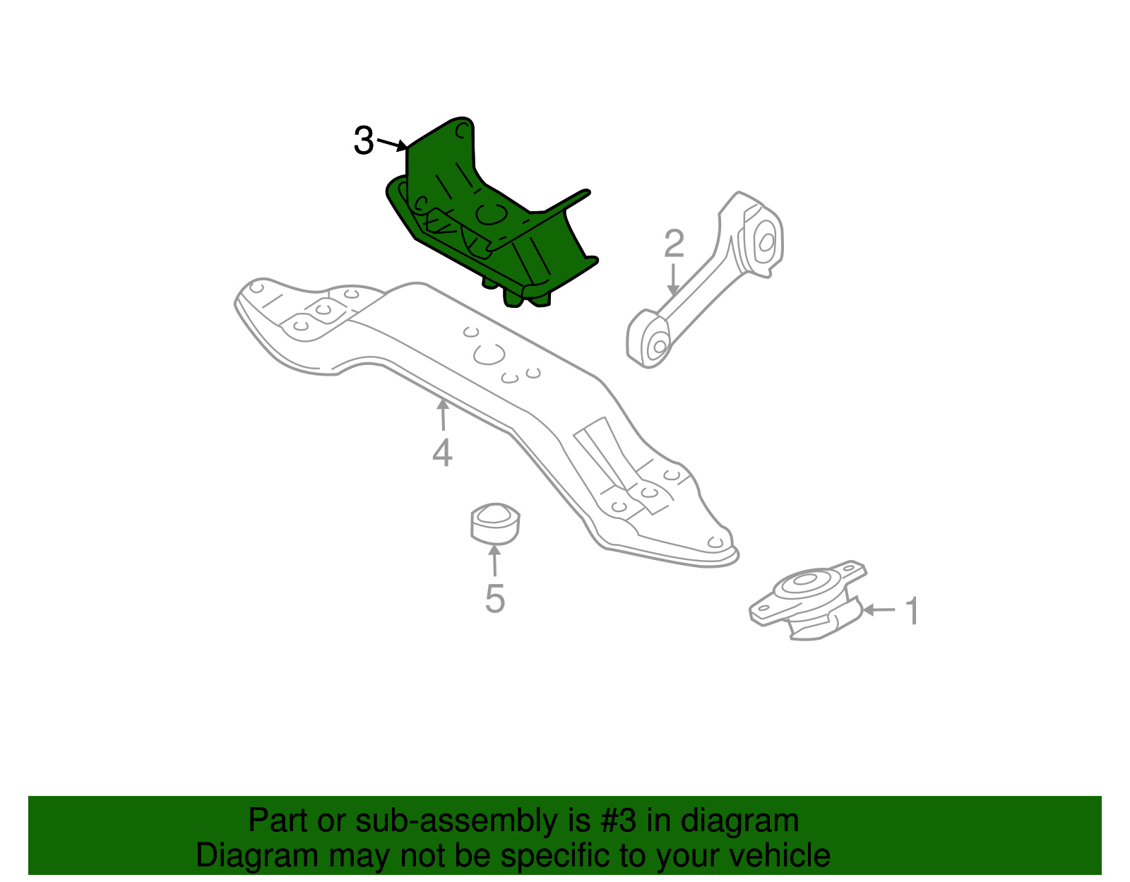 1997-2013 Subaru Trans Mount 41022AE121 | Subaru Parts Store