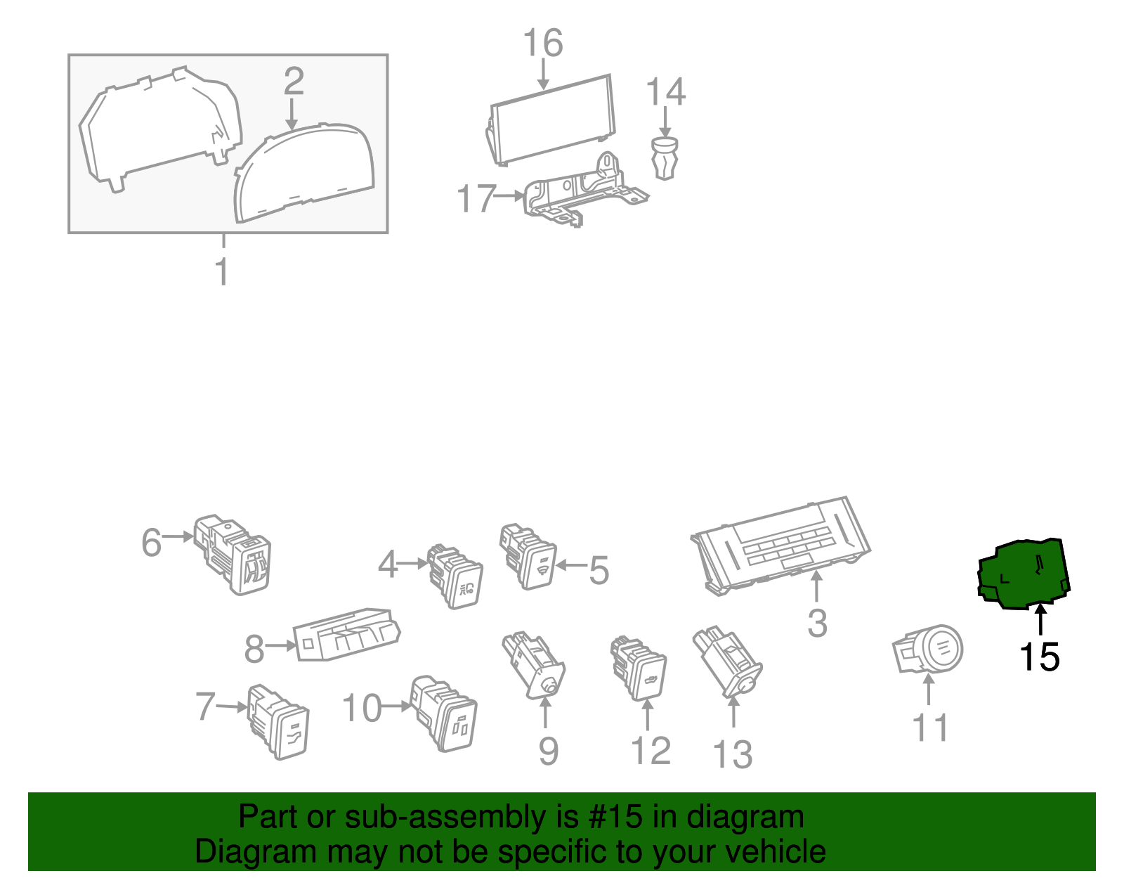 2015-2018 Lexus Clock 83910-24051 | OEM Parts Online