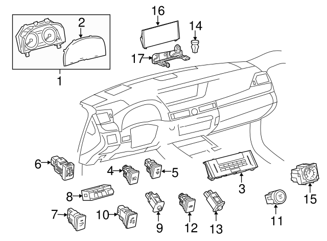 2015-2023 Lexus Infotainment Display Control Switch 84432-53021 | OEM ...