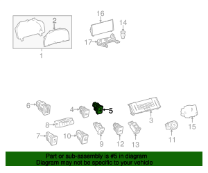 Lexus OEM Switch Part# 84871-53012 | OEM Vehicle Parts