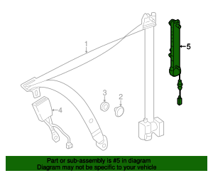 212-860-00-88 - Seat Belt Height Adjuster - 2010-2016 Mercedes-Benz ...