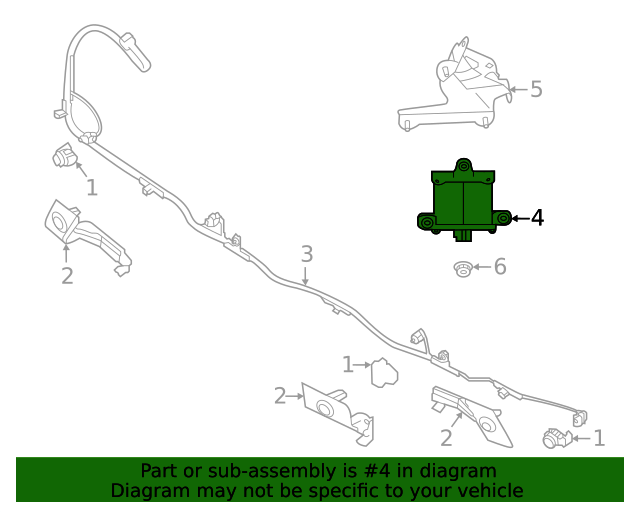 2019-2023 Subaru Blind Spot Radar 87611AN00C | Subaru Parts Guys