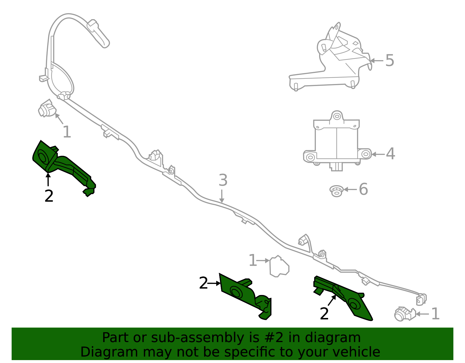 87622AN02A - Park Sensor Holder 2020-2022 Subaru Outback | Subaru ...