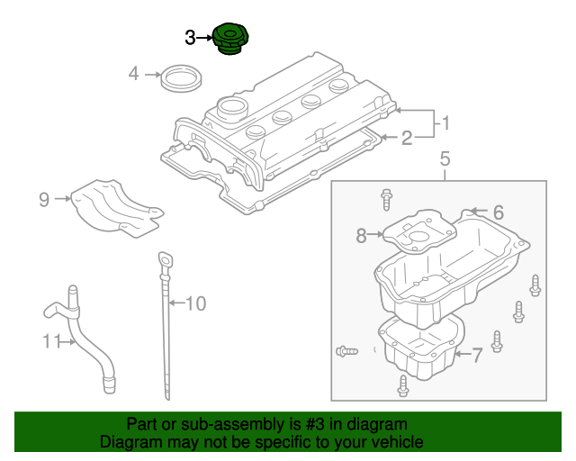 26510-26003 - Filler Cap 2001-2002 Kia Optima | Kia.Parts Store