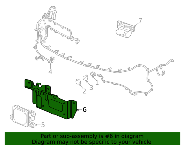 2021-2024 GM Forward Range Radar Bracket 84561514 GM | GMPartsDirect.com