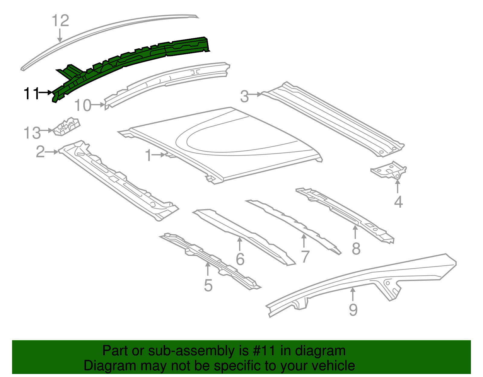 2012-2016 Toyota Prius V 2012-2016 Toyota Prius V - Roof Rail 61203 ...