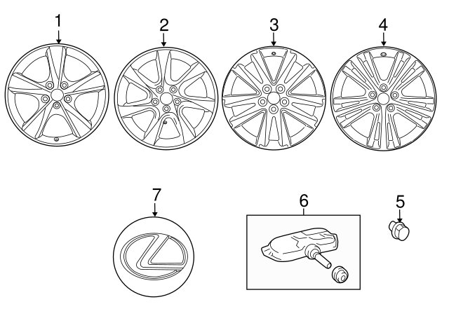 4261A-0E080 - Wheel, Alloy 2013-2014 Lexus RX350 | Longo Lexus Parts