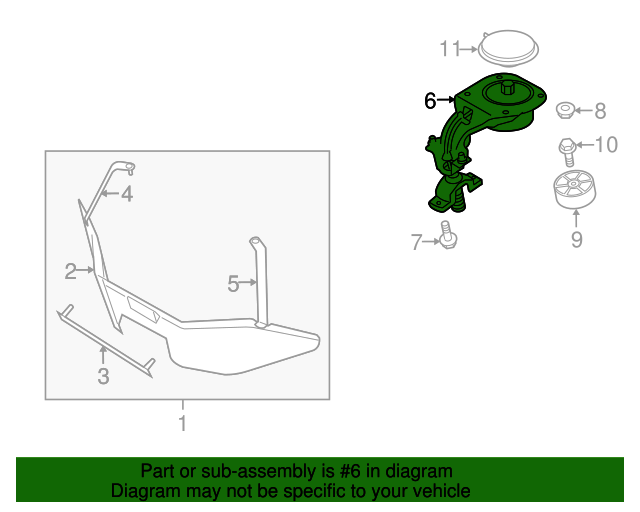 LR064520 - Spare Tire Hoist 2005-2016 Land Rover | AutoNationParts.com
