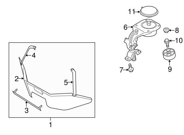 Genuine OEM Valance Panel Bracket Part# RRY500140 Fits 2006-2007 Land ...