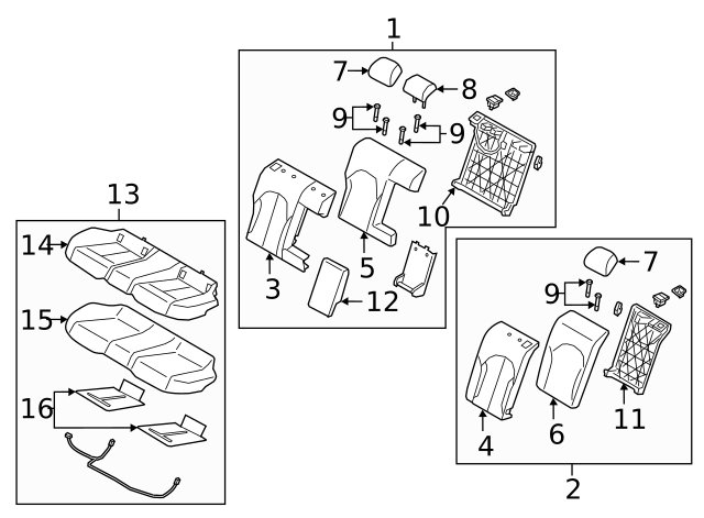 89410-G9000-RJS - Frame Assembly Rear Seat Back Right-hand 2019-2024 ...