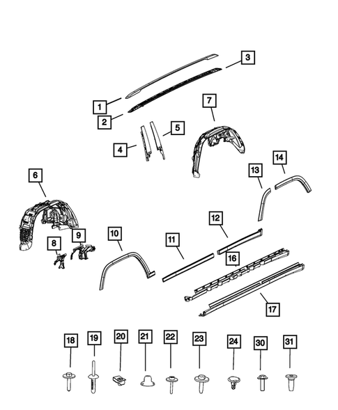 Moldings and Ornamentation for 2022 Jeep Grand Cherokee | Mopar eStore