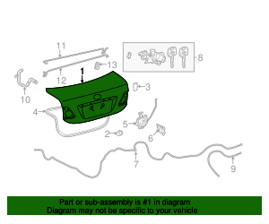 Toyota OEM Trunk Lid Part# 64401-02B10 | OEM Vehicle Parts