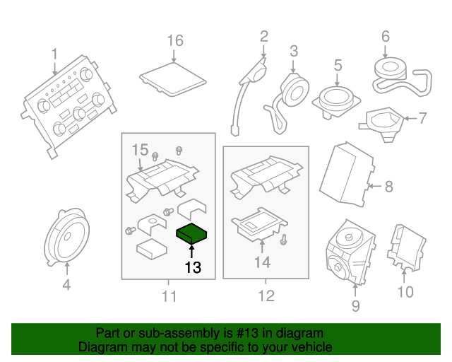 2009-2011 Nissan GT-R Amplifier 28061-JF00A | TascaParts.com