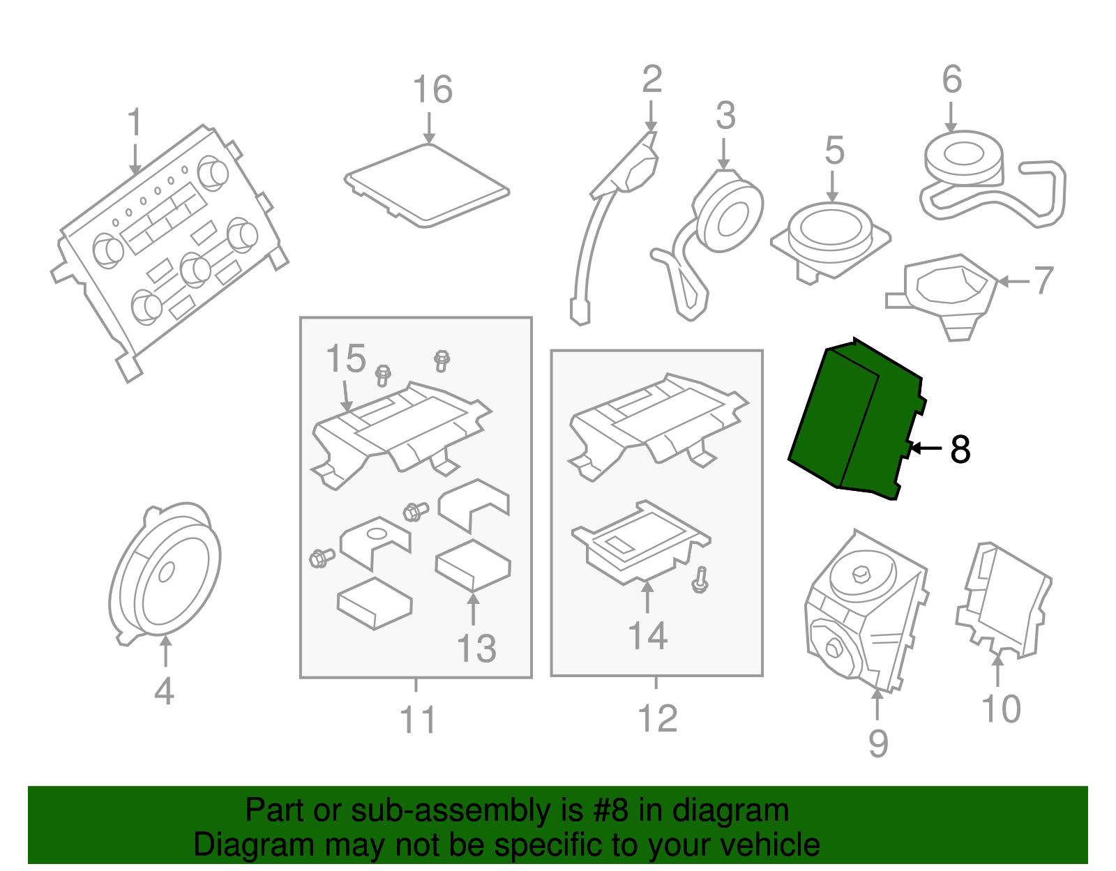 2009-2021 Nissan GT-R Speaker 28170-JF00A | QuirkParts