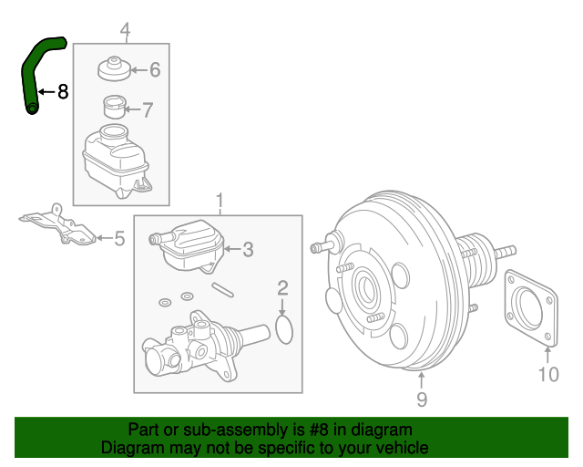 2014-2019 Toyota Highlander Connector Tube 47234-48210 | Toyota Parts ...