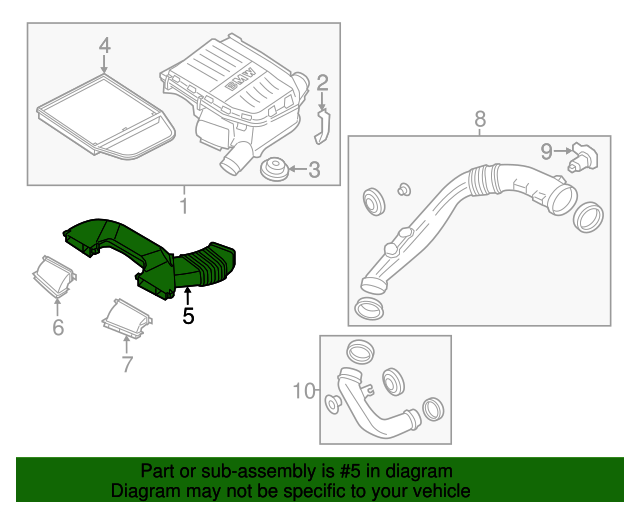 Genuine BMW 13-71-7-599-283 | Air Inlet Duct | FREE Shipping on Most ...