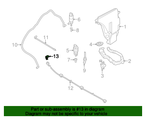 Genuine BMW 61-13-8-365-568 | Washer Nozzle Bracket | FREE Shipping on ...